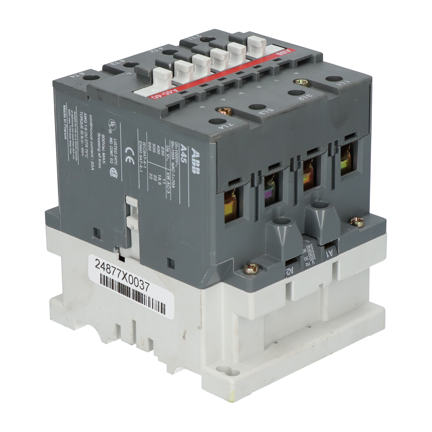 Abb A45-40 Outlet Contactors Steckdose Schütze Used UMP