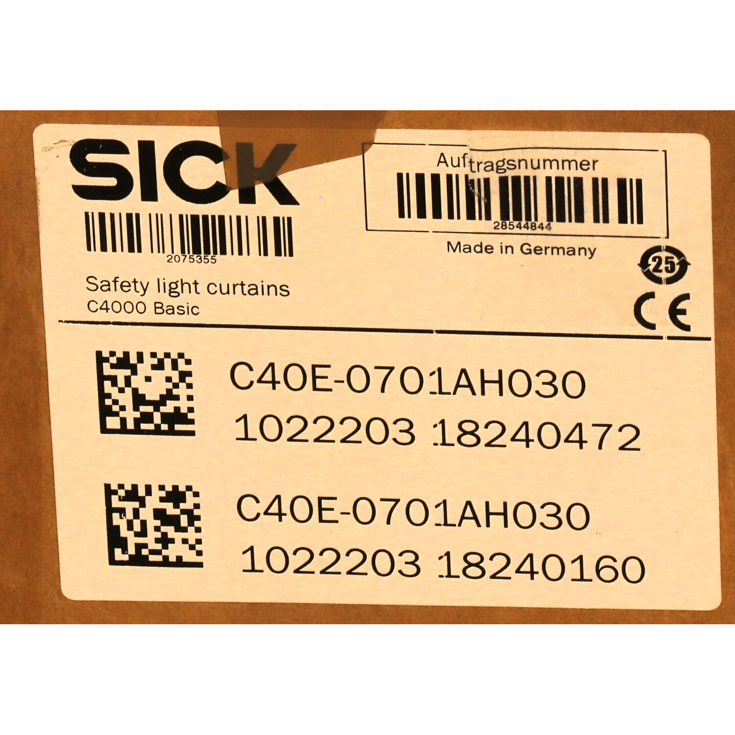 Sick 1022203 Safety light curtain C4000 Basic New NFP Sealed