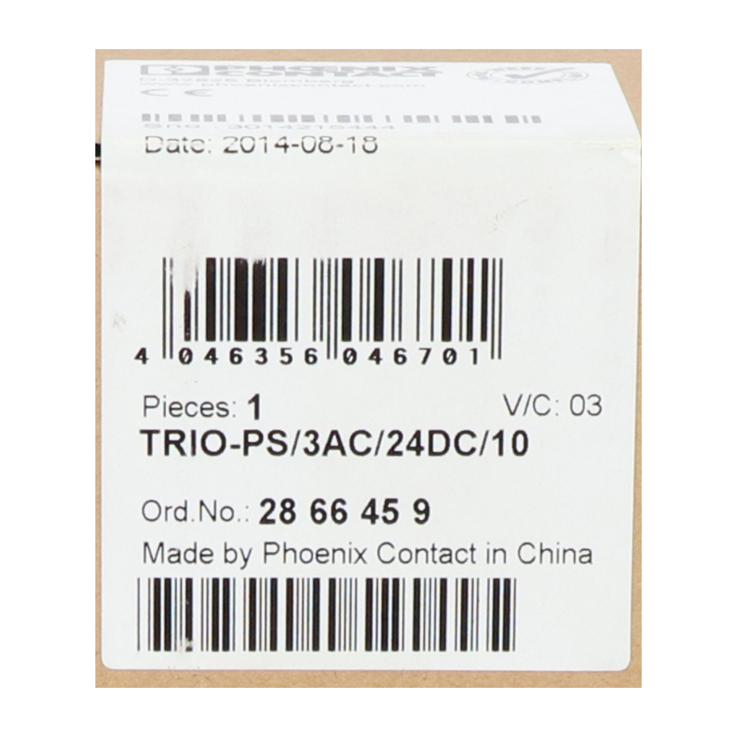 Phoenix Contact 2866459 power supply New NFP Sealed