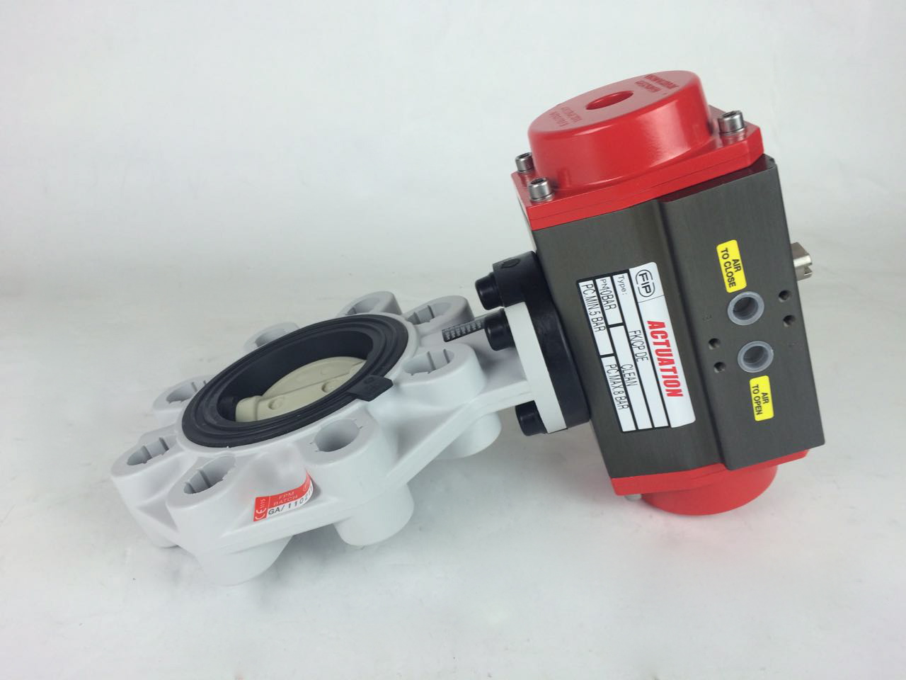 FIP FKOM/CP DE D90 FPM CLEAN Pneumatic Butterfly Valve DN80 PN10