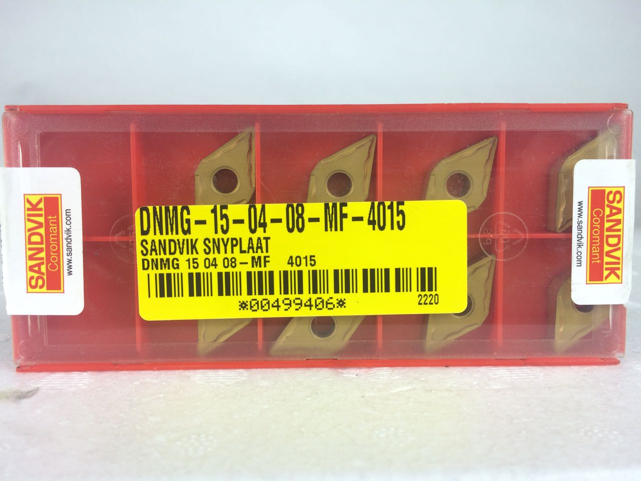 Sandvik DNMG 15 04 08-MF DNMG 432-MF 4015 Inserts (8 Pieces)