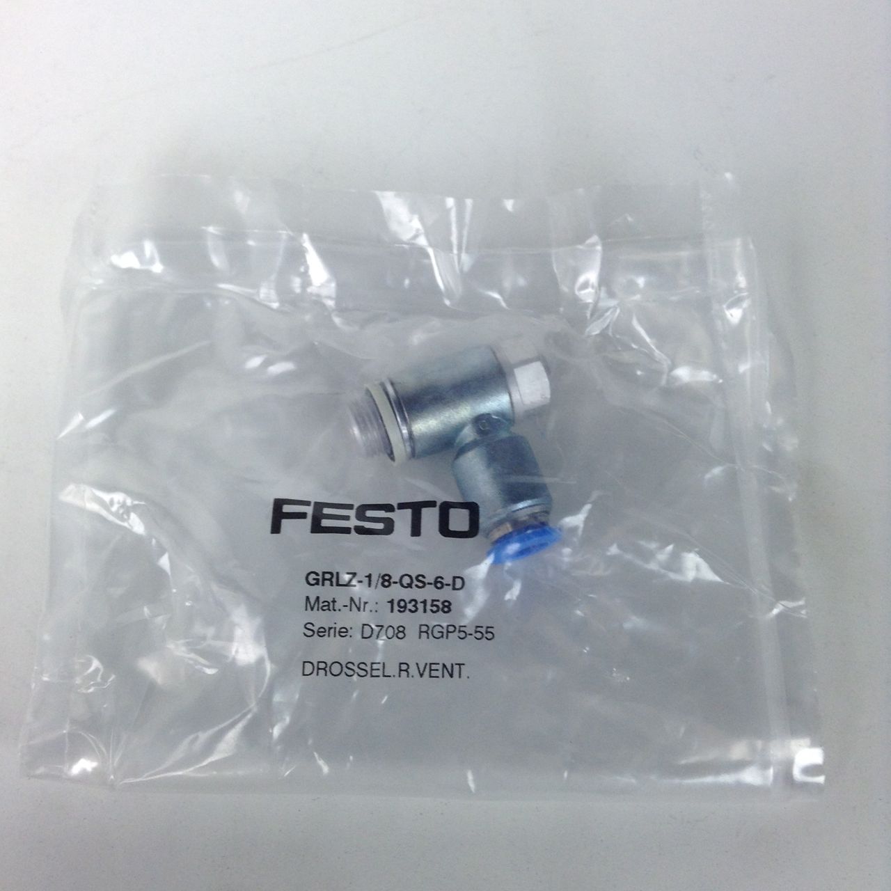 Festo GRLZ-1/8-QS-6-D Flow Control Valve New Factory Packing