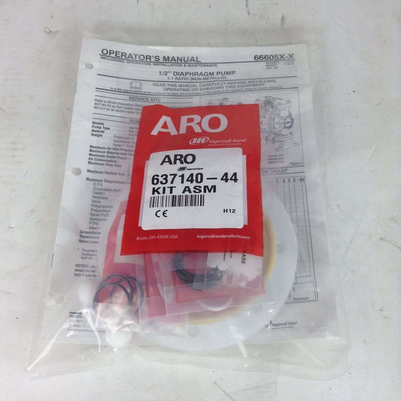 Ingersoll Rand ARO 637140-44-KIT-ASM Pump Repair Kit - New