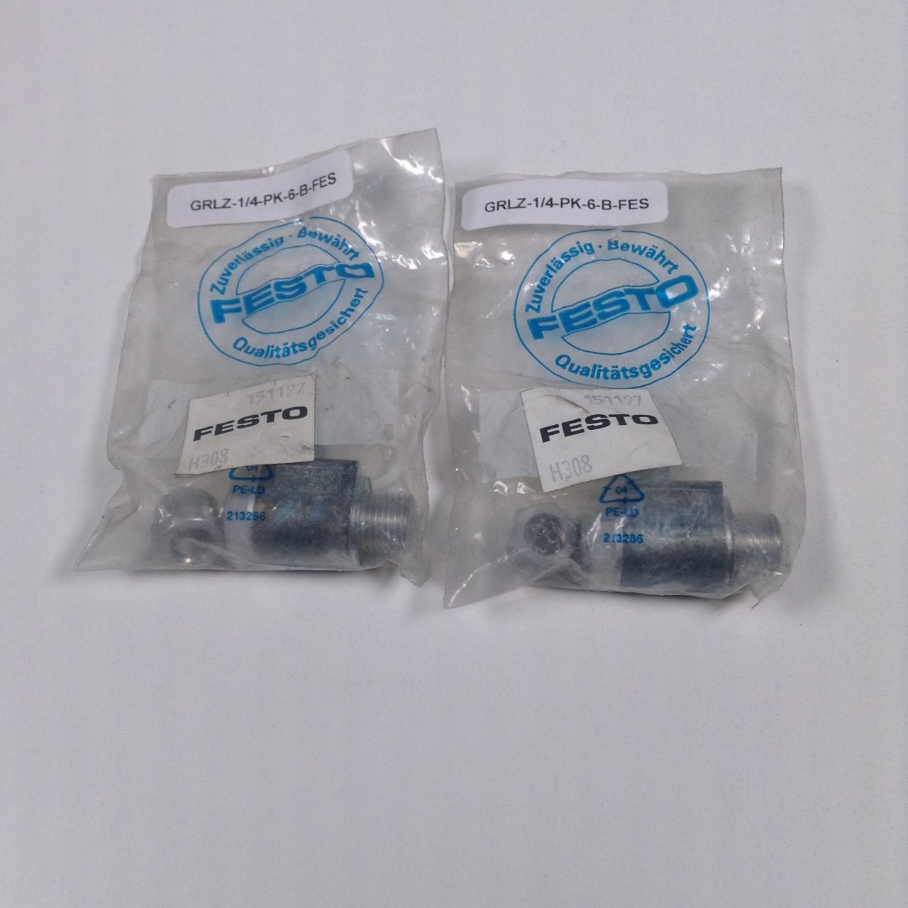 Festo GRLZ-1/4-PK-6-B 151197 Control Valve Sealed (2 Pieces)