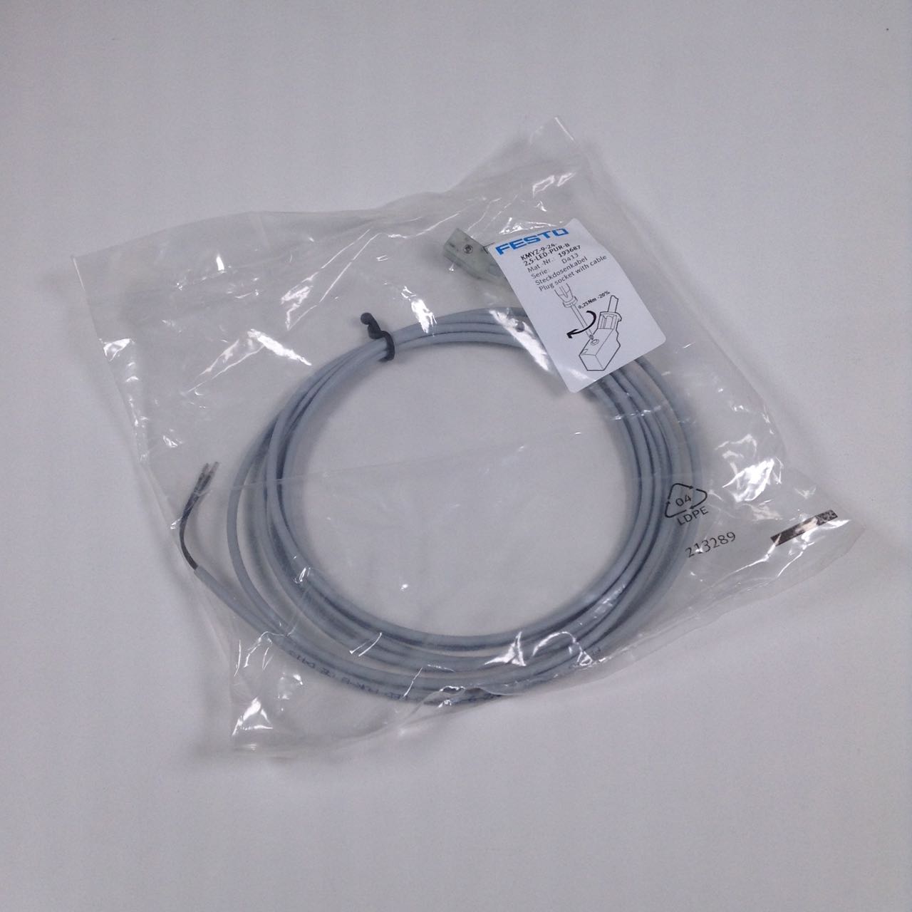 Festo KMYZ-9-24-2.5-LED-PUR-B 2,5 Meter Open Cable End NFP