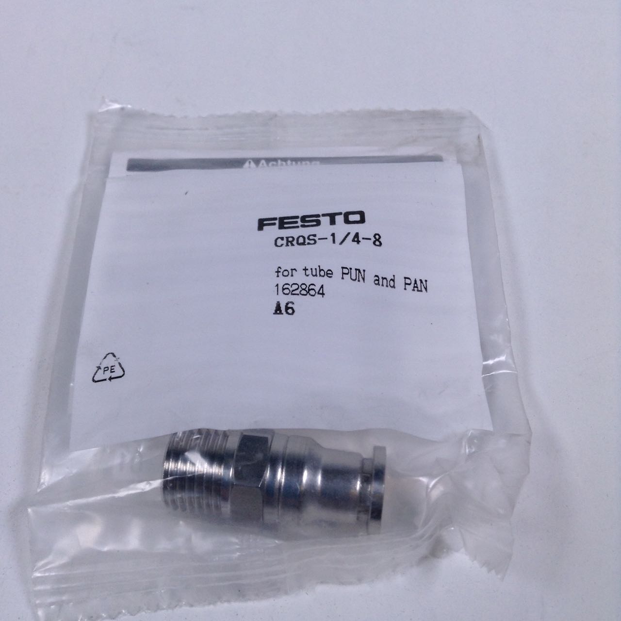 Festo CRQS-1/4-8 Push-in Fitting For Tube And Pan NFP