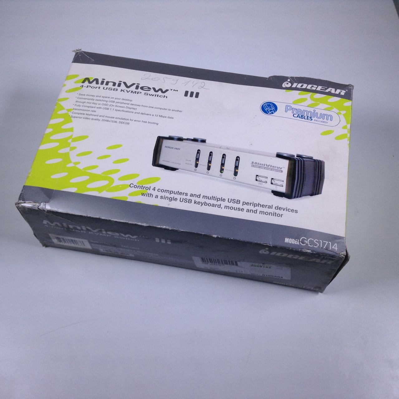 Iogear GCS1714 Miniview 4 Port USB KVMP Switch - NFP