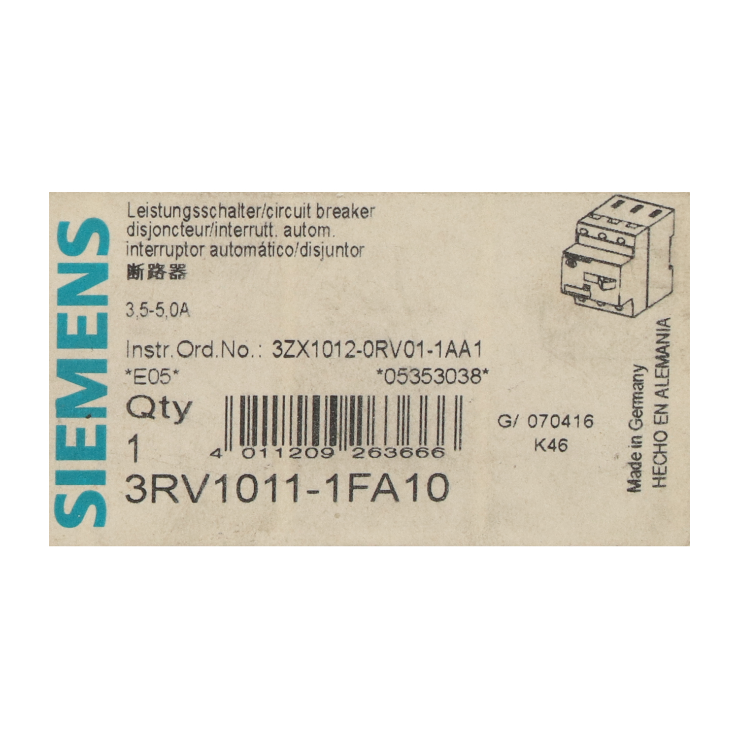 Siemens 3RV1011-1FA10 | Maxodeals