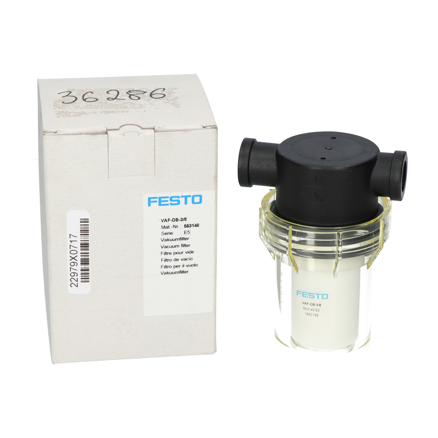 Festo VAF-DB-3/8 Vacuum filter 553140 New NFP