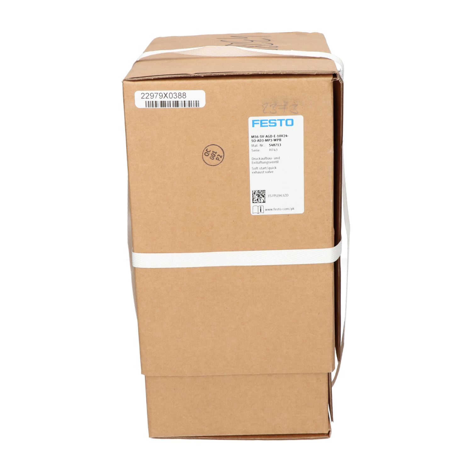 Festo 548713 / MS6-SV-AGD-E-10V24-SO-AD3-MP3-WPB, 548713 New NFP Sealed