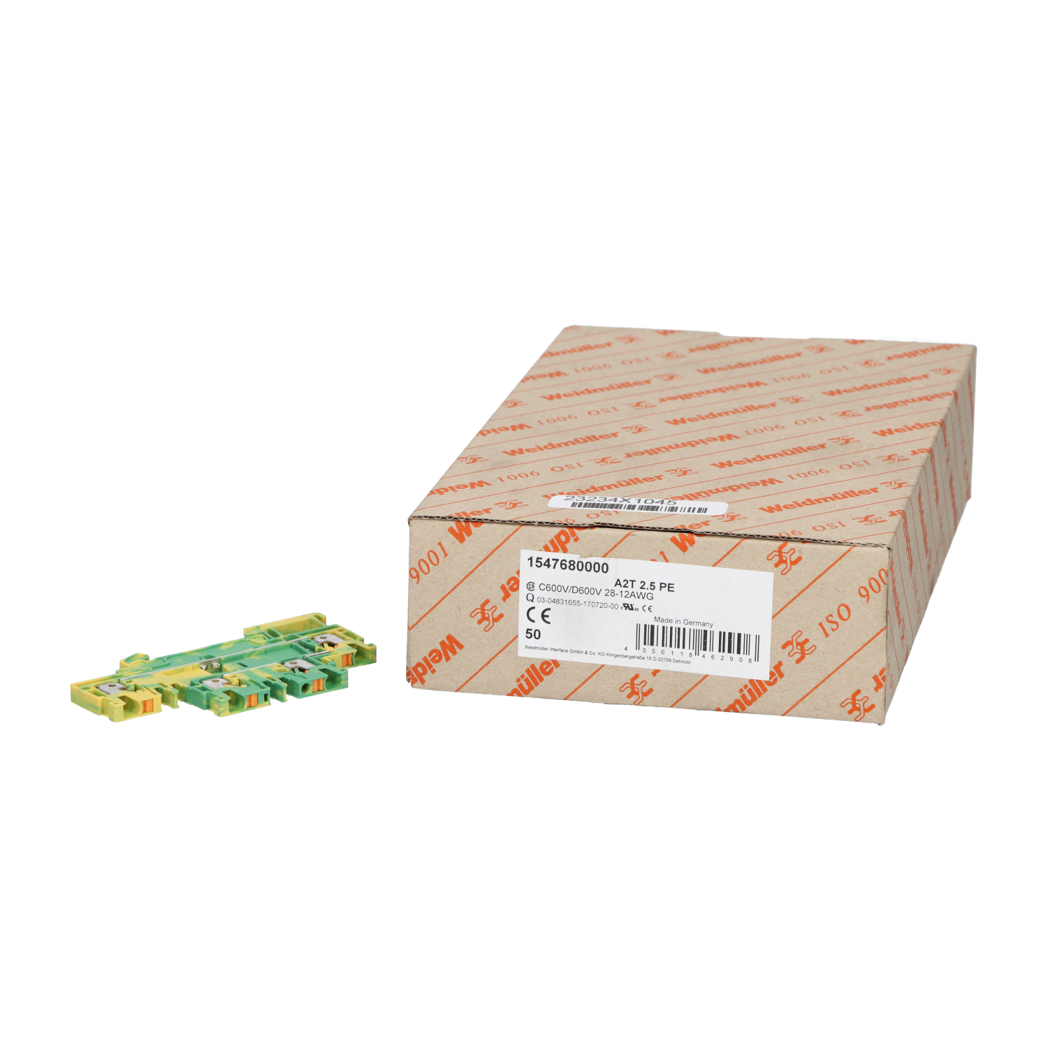 Weidmuller 1547680000 A2T 2.5 Pe (50pcs) New NFP