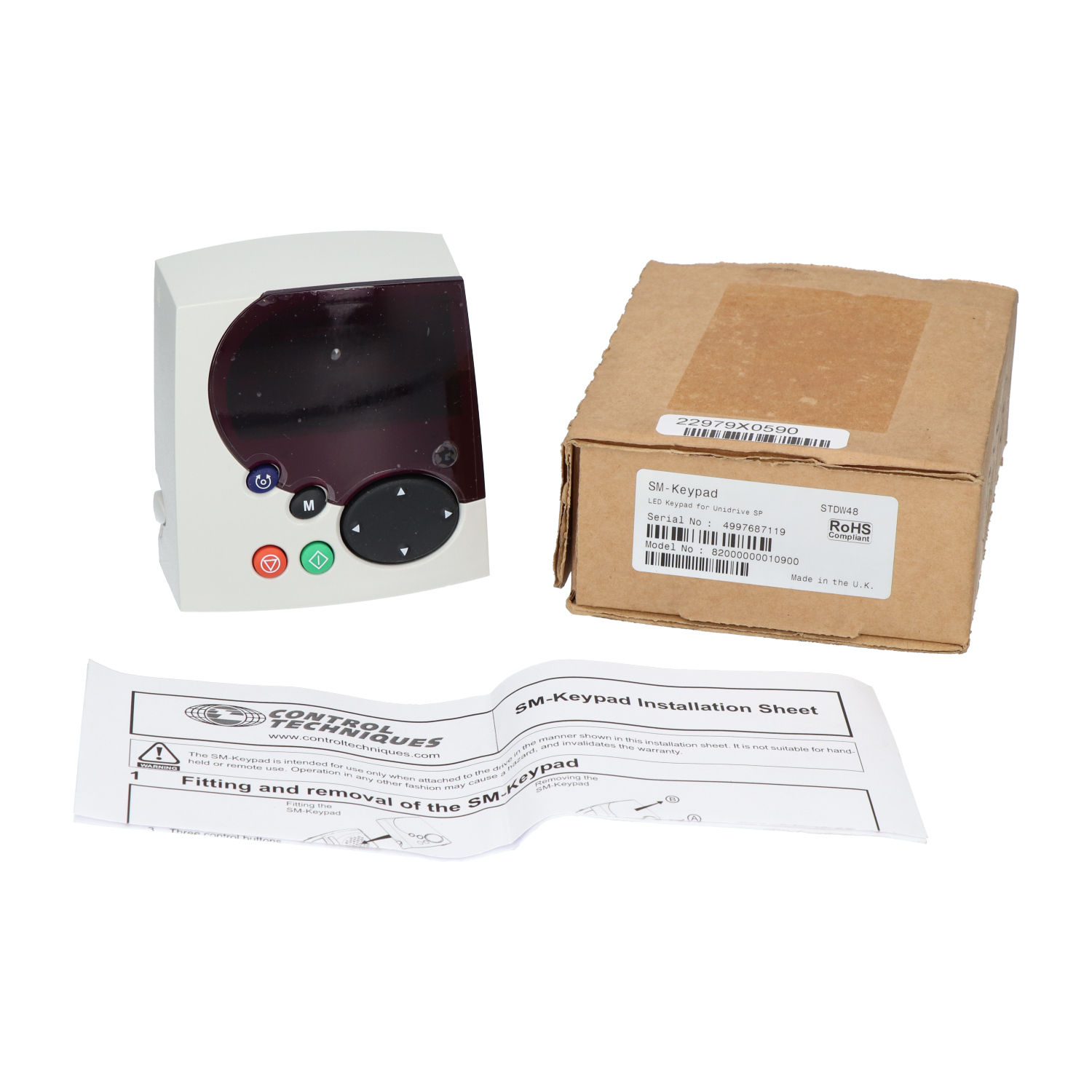 Control Techniques 82000000010900 SM Remote Keypad New NFP