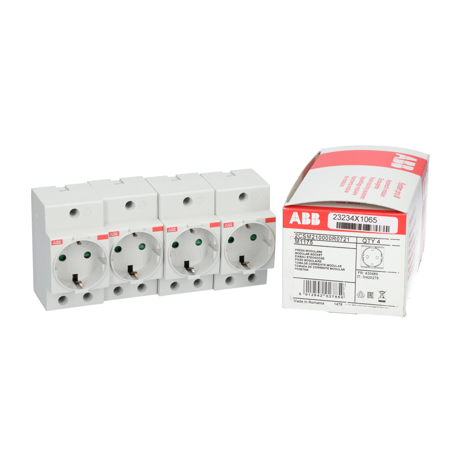 Abb 2CSM210000R0721 M1175 Schuko Socket (4pcs) New NFP