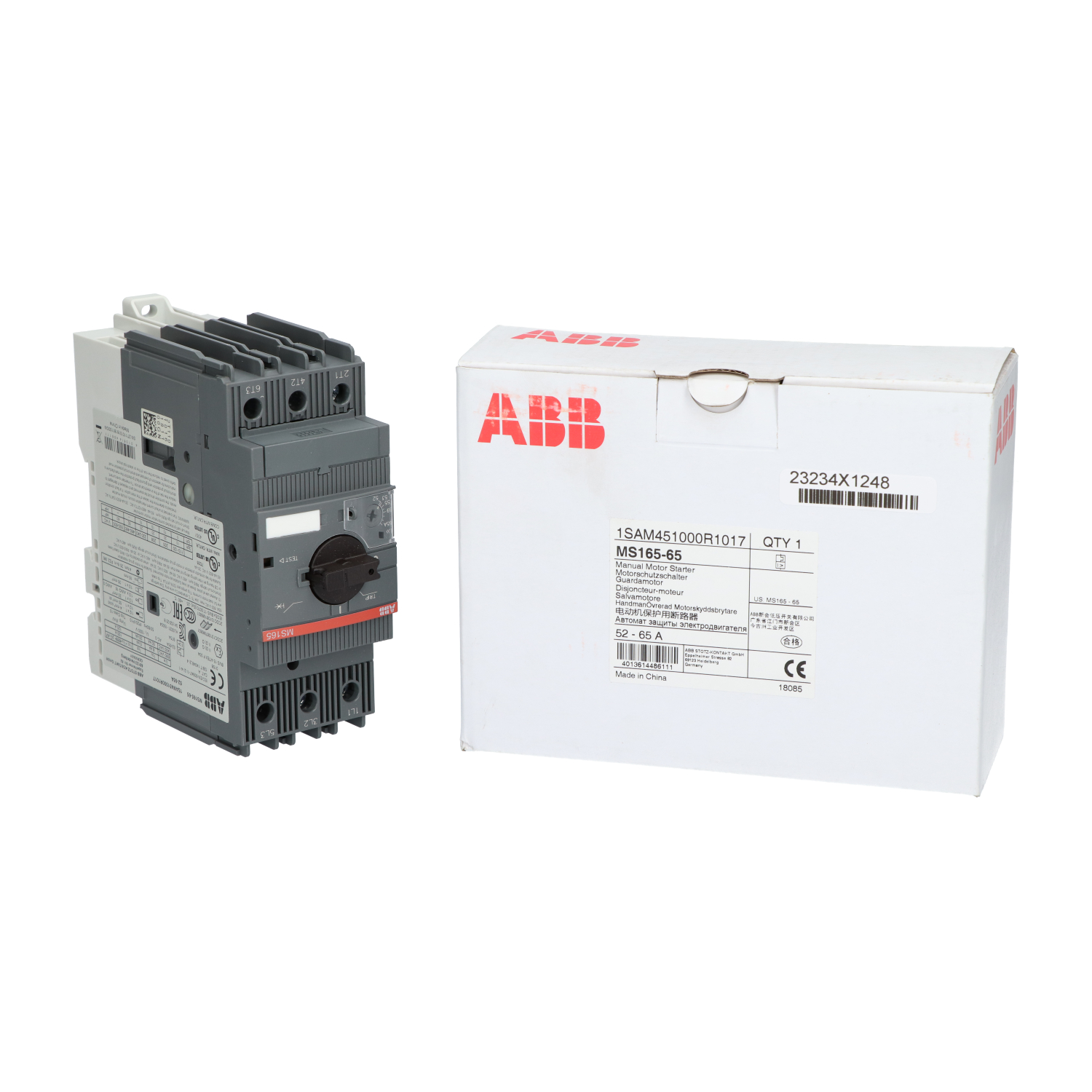 Abb 1SAM451000R1017 Ms165-65 Motor Protector 52-65A New NFP