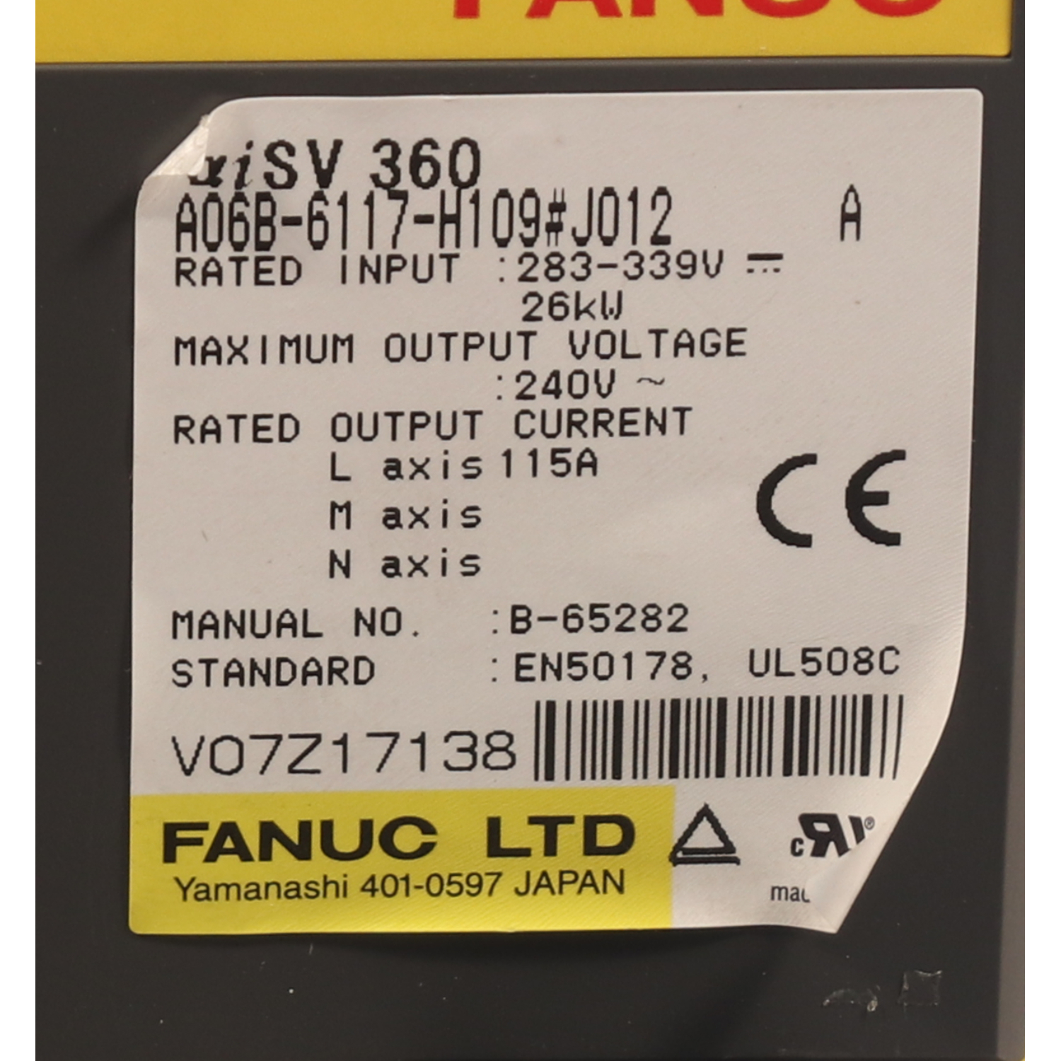Fanuc A06B-6117-H109 | Maxodeals