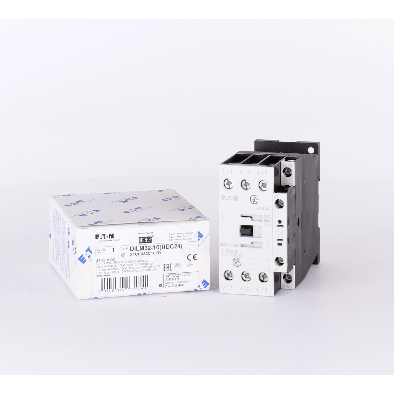 Eaton DILM32-10(RDC24) Dilm32-10 (Rdc24) Cont Pot 15Kw 1Na New NFP