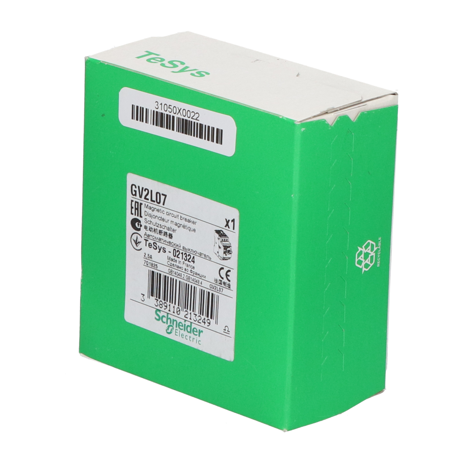 Schneider Electric GV2-L07 New NFP Sealed