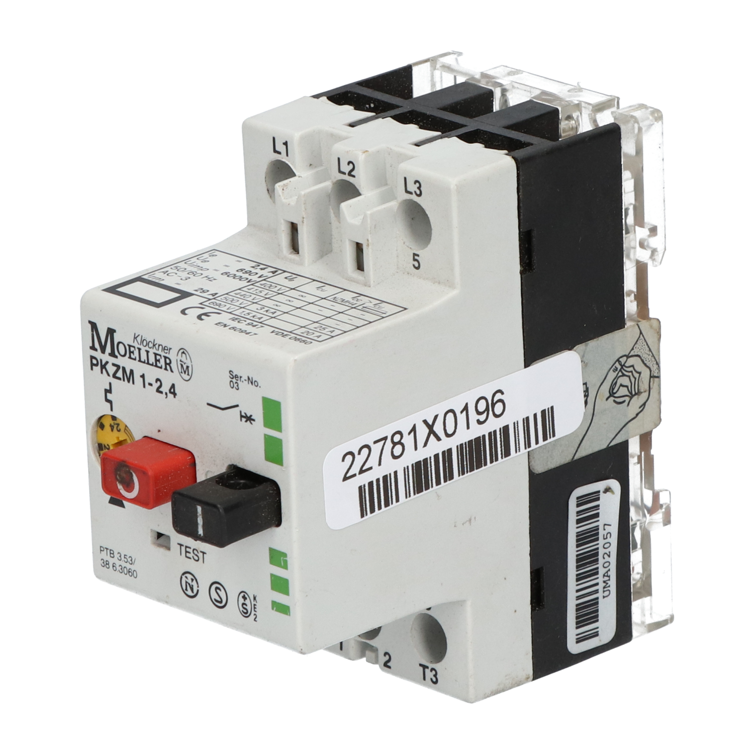 Klockner-Moeller PKZM1-2,4 Used UMP