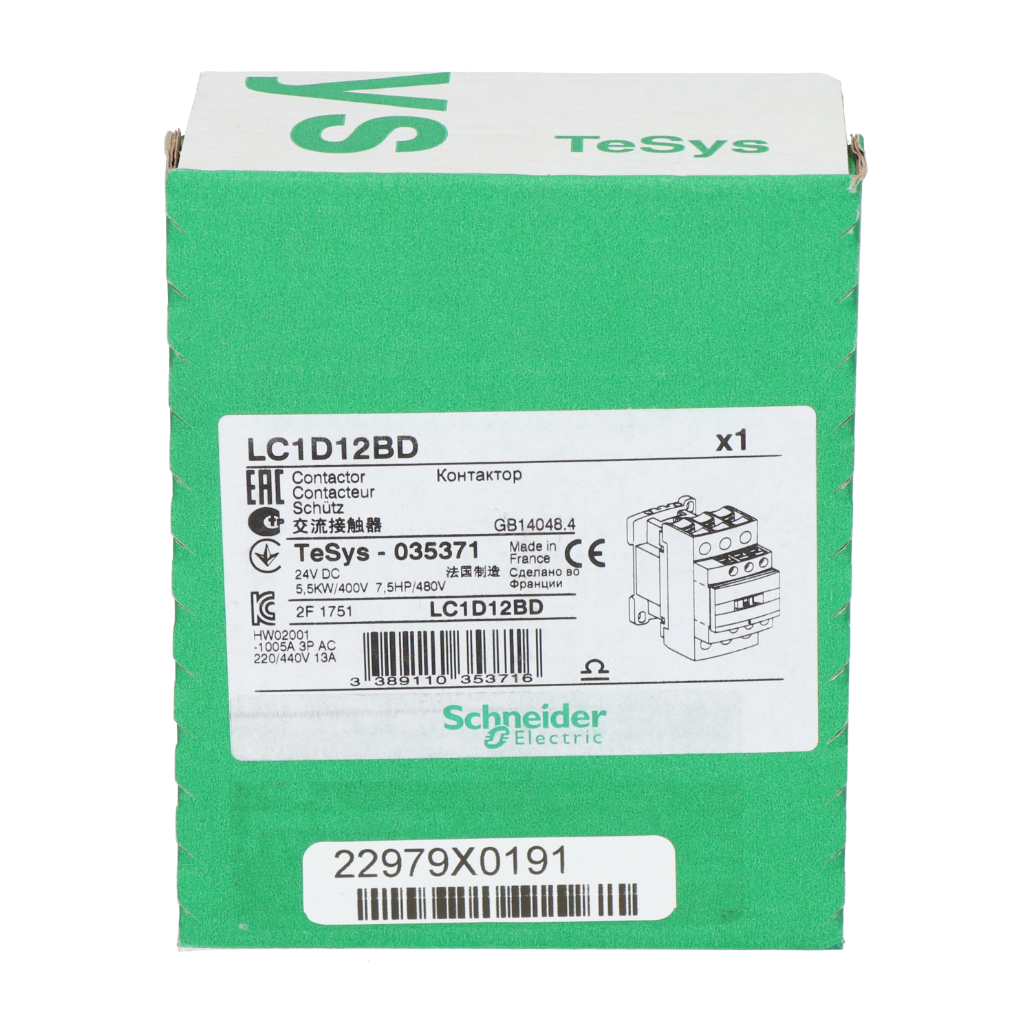 Schneider Electric LC1D12BD Contactor schutz teSys 035371 5.5kW New NFP ...