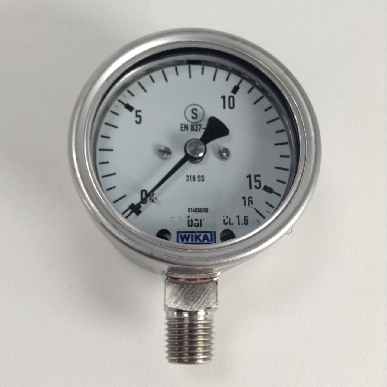 Wika 232.30.063 Manometer Pressure Gauge Druckanzeige 0-16Bar New NFP