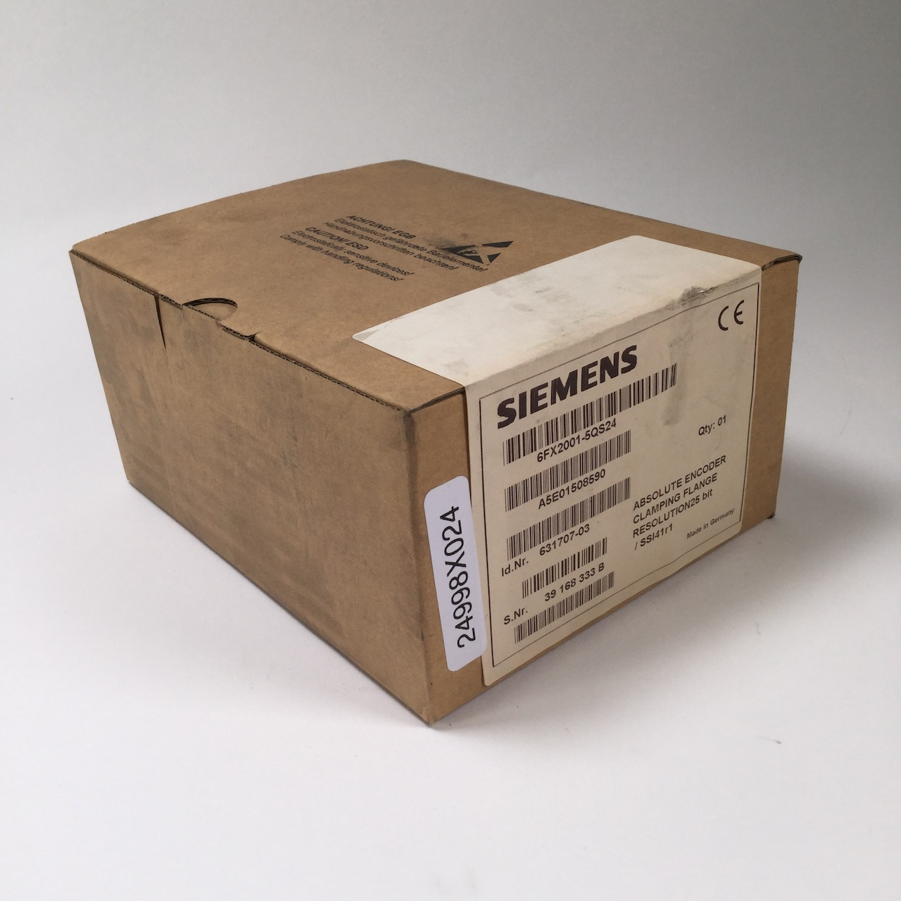 Siemens 6FX2001-5QS24 Absolute Encoder Clamping Flange New NFP Sealed