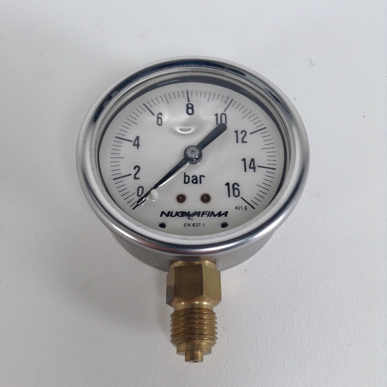 Nuovafima EN 837-1 Manometer Pressure Gauge Druckanzeige 0-16Bar New NMP
