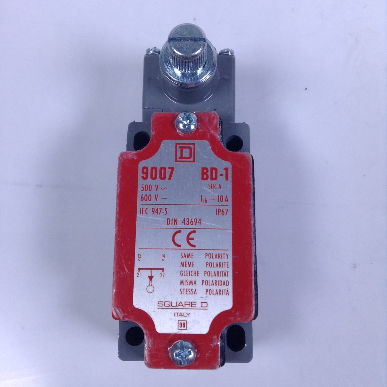 Square D 9007 BD-1 Limit Switch 500Vac 600Vdc 10A IEC947-5 NMP
