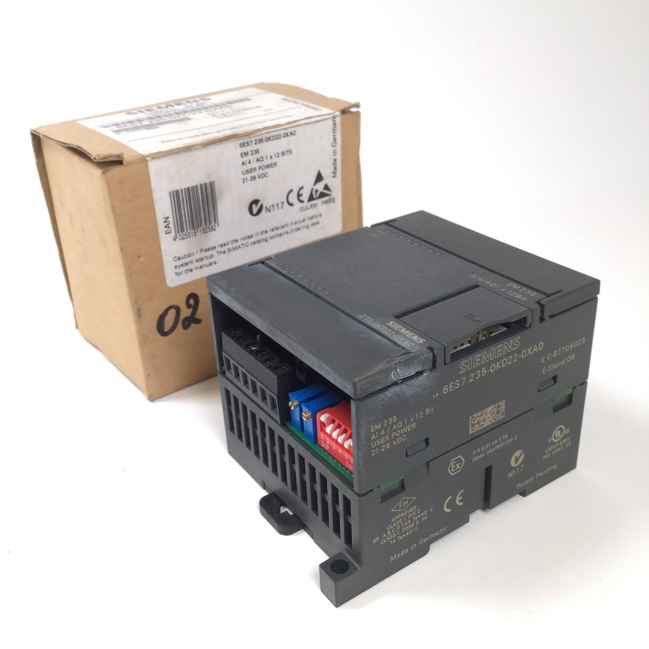 Siemens 6ES7235-0KD22-0XA0 S7-200 analog input output module I/O EM 235 ...