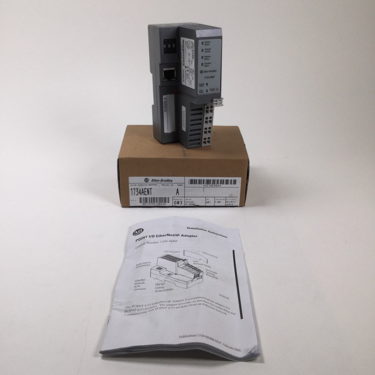 Allen Bradley 1734-AENT POINT I/O EtherNet/IP Adapter Module Ser A New NFP