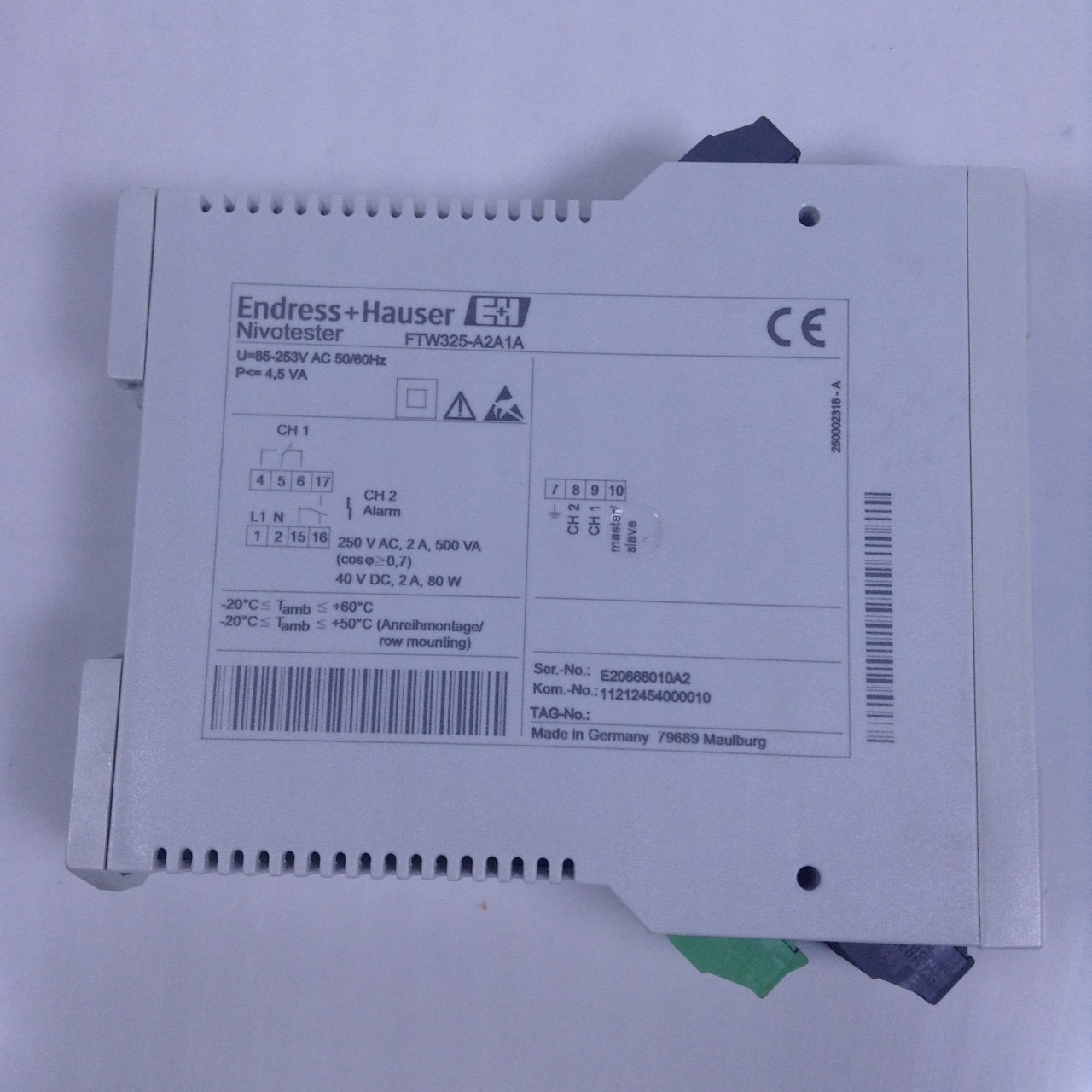 Endress+Hauser FTW325-A2A1A Transmitter Conductive Sensor NFP