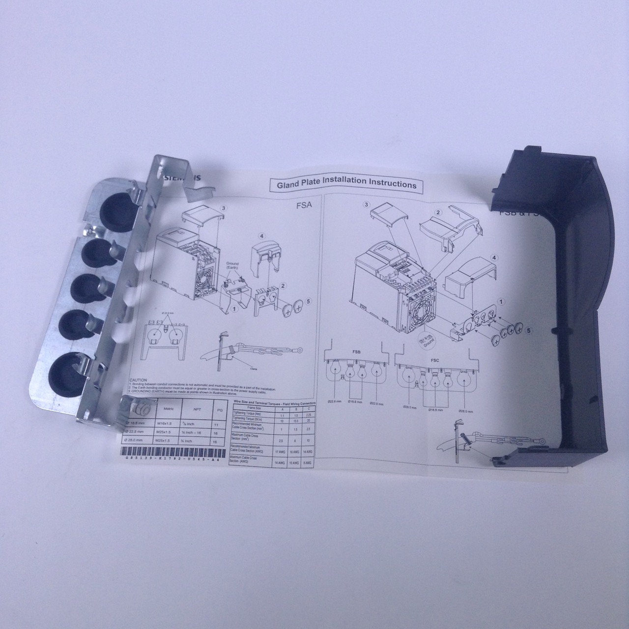 Siemens 6SE6400-0GP00-0CA0 Micromaster 4 gland plate NEW NFP