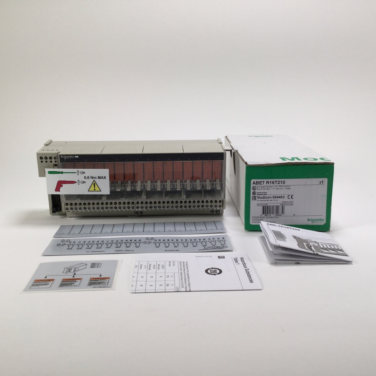 Schneider Electric ABE7R16T210 Sub-base with plug-in relay Modicon ...