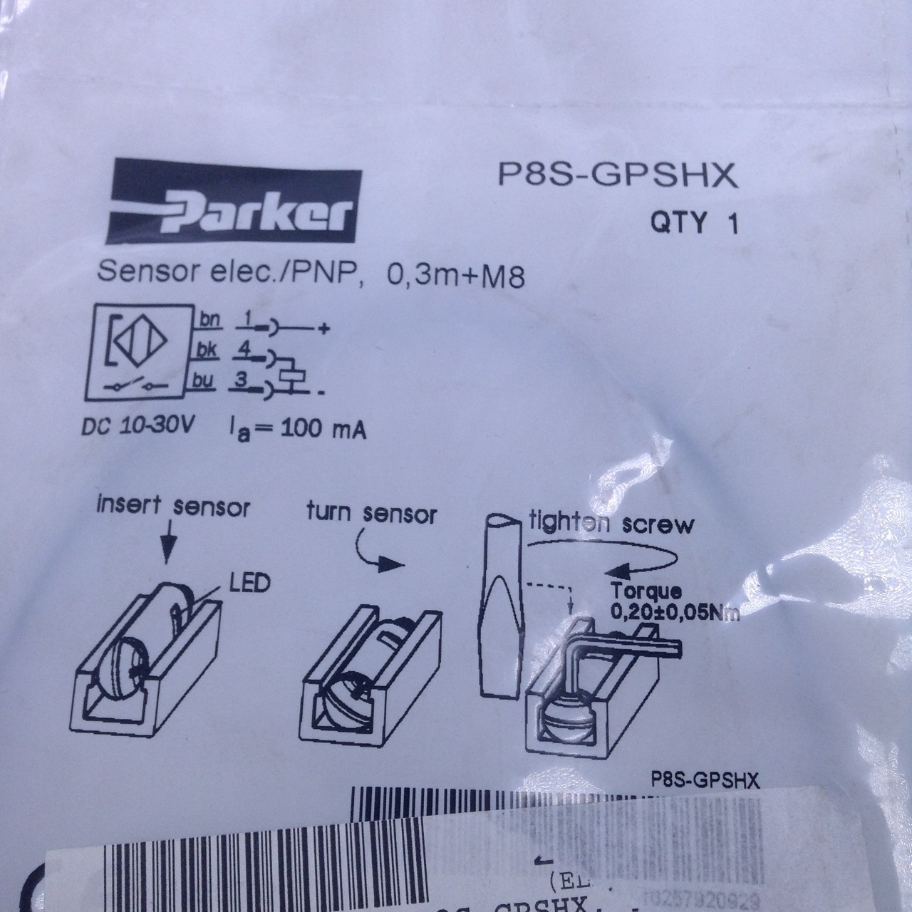 Parker P8S-GPSHX Inductive Sensor Näherungssensor NFP Sealed