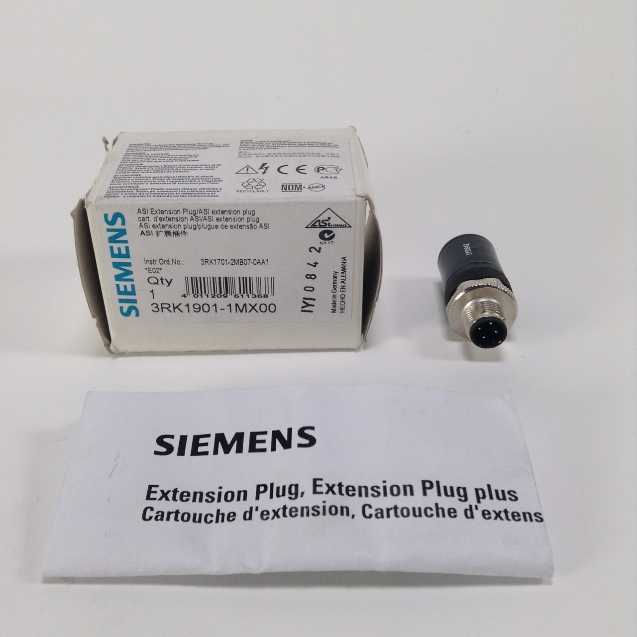 Siemens 3RK1901-1MX00 ASI extension plug New NFP