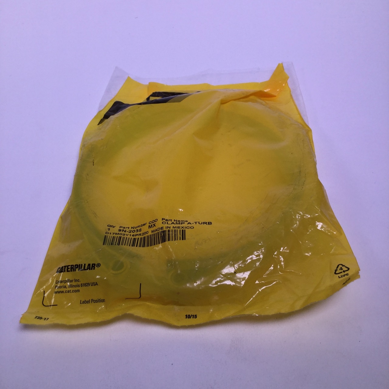 Caterpillar 9N-2038 Clamp A-Turb New Factory Packing Sealed