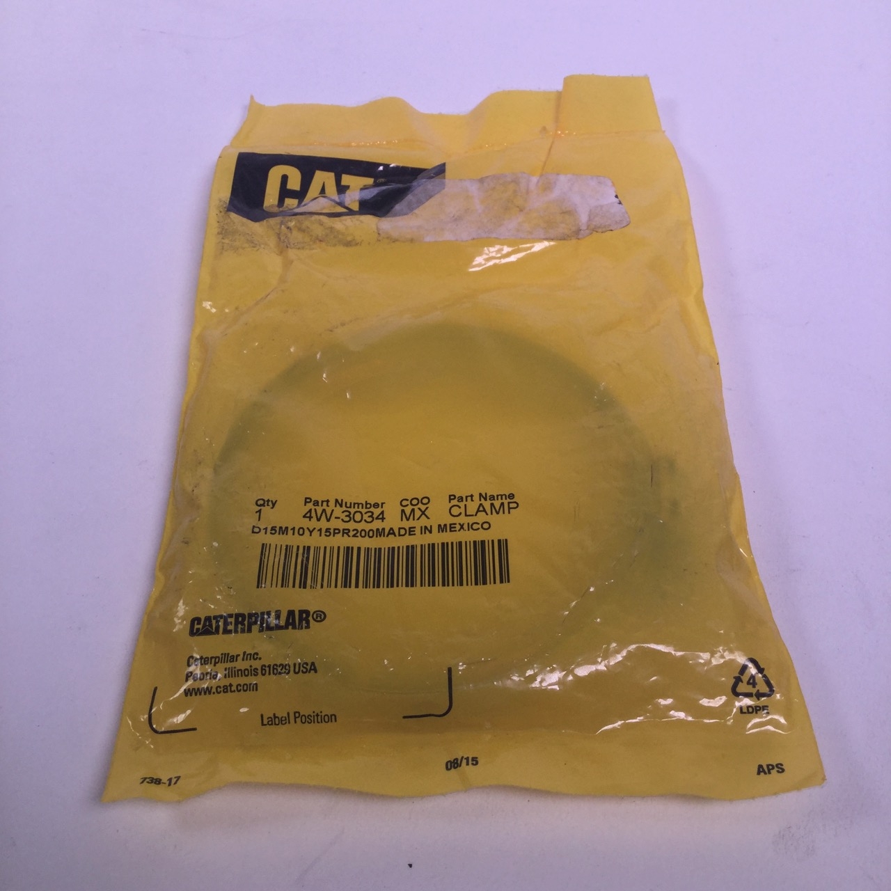 Caterpillar 4W-3034 Clamp New Factory Packing Sealed