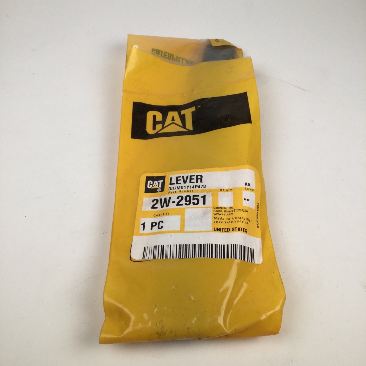 Caterpillar 2W-2951 Lever New Factory Packing Sealed