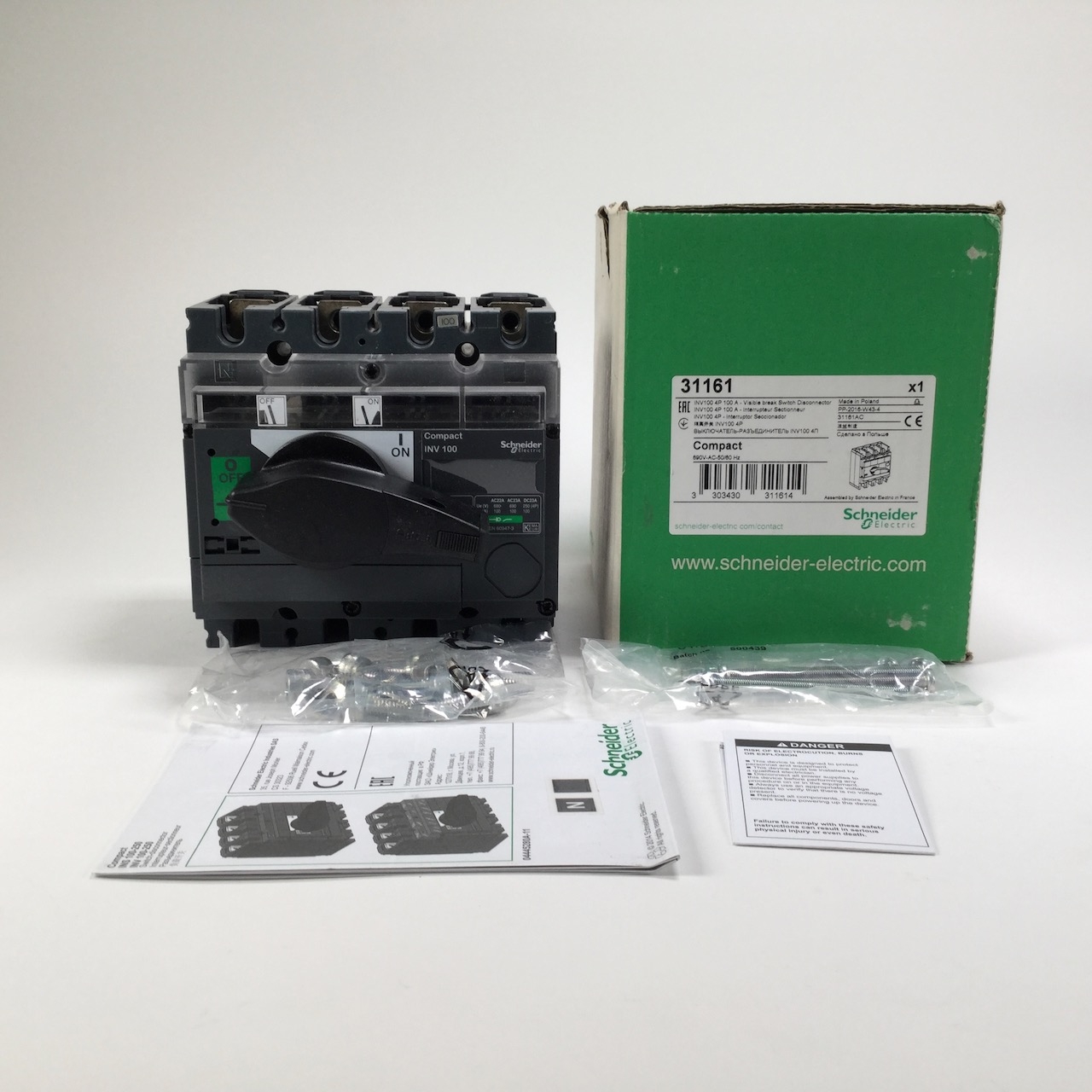 Schneider Electric 31161 INV100 Break Switch Disconnector Compact New NFP