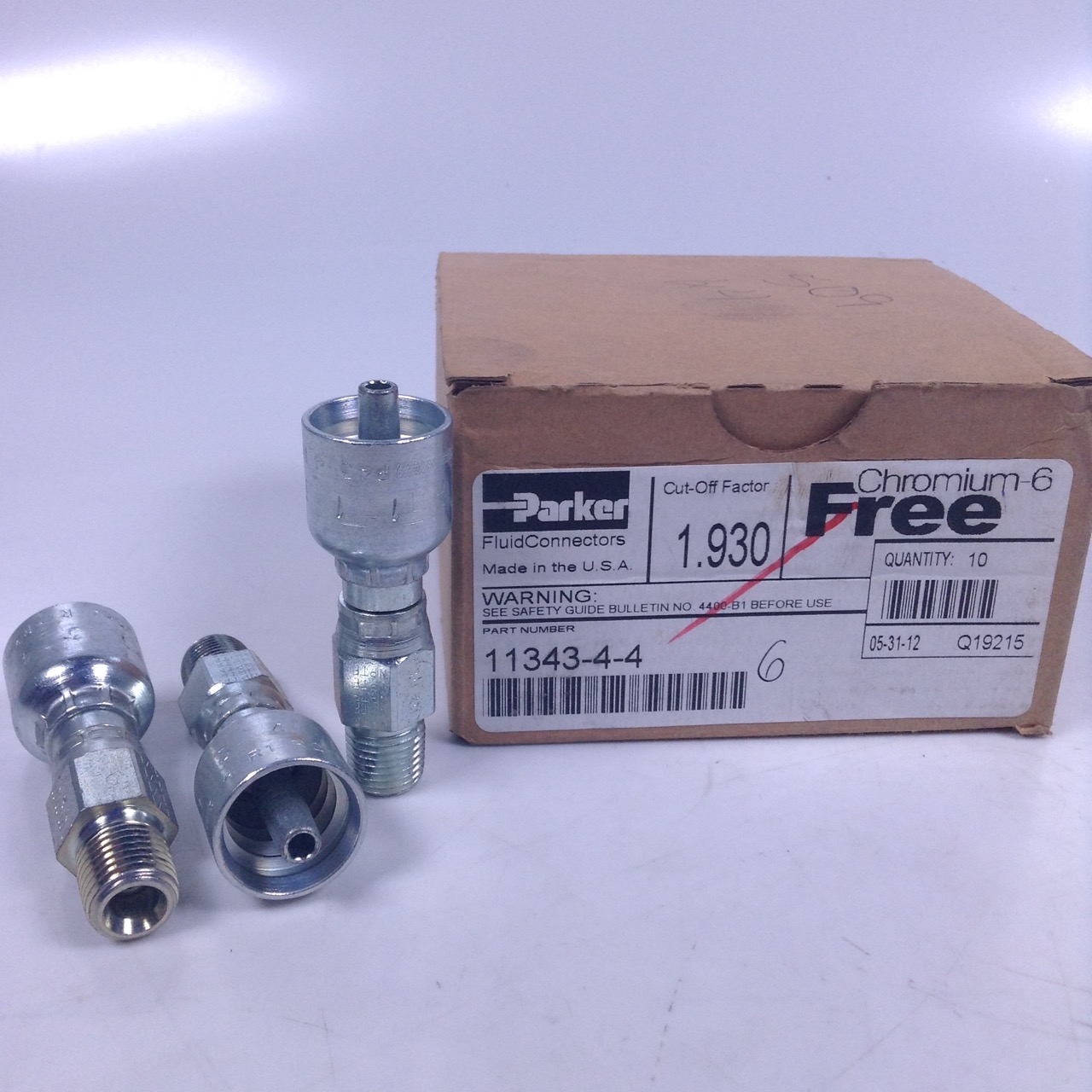 Parker 11343-4-4 NFP Hydraulic Fitting Male NPT swivel (10pcs)