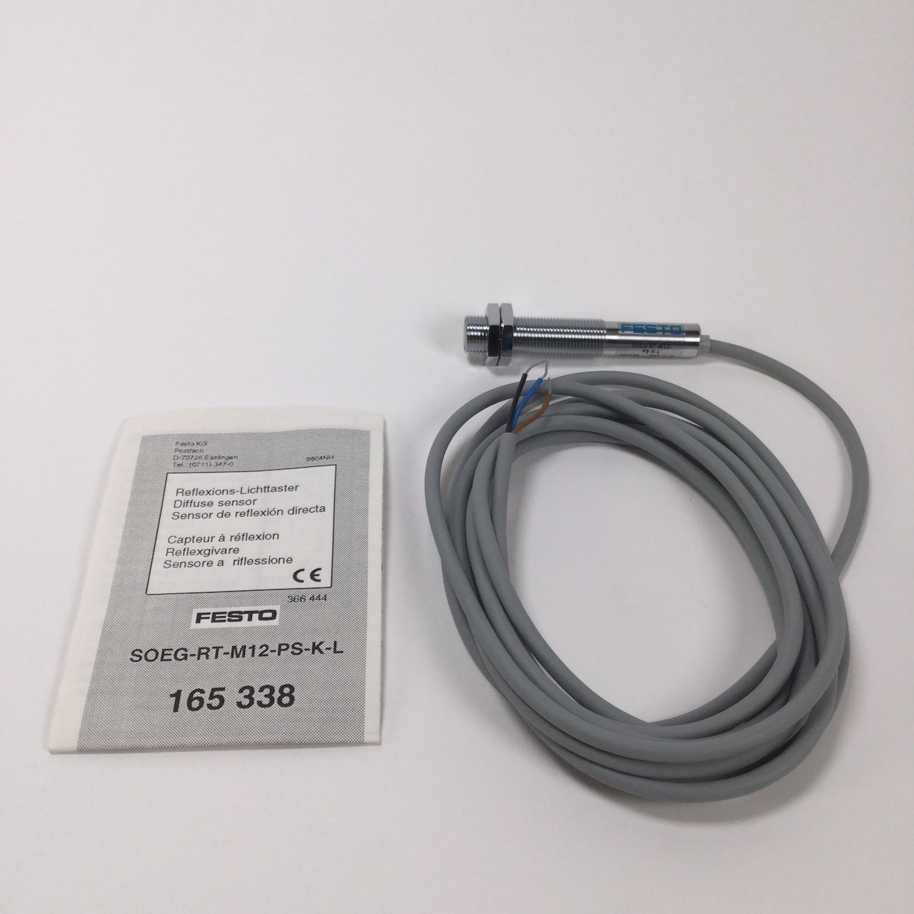Festo SOEG-RT-M12-PS-K-L Diffuse Sensor 165338 New NMP