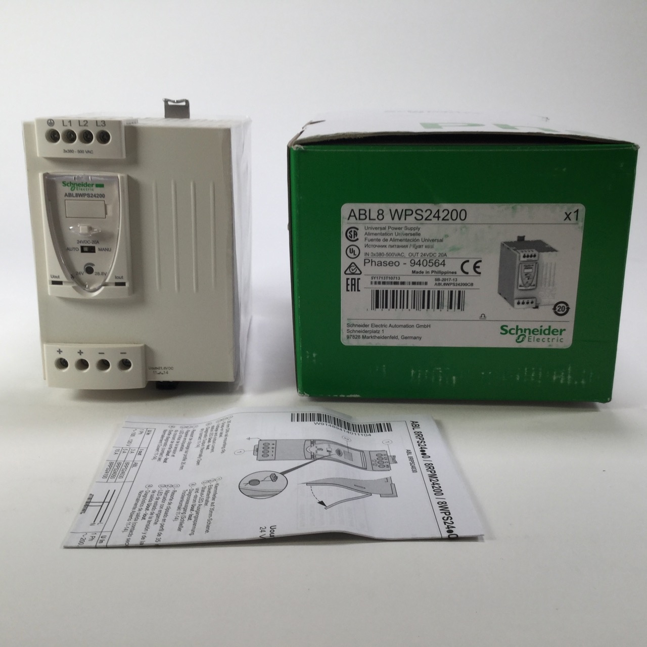 Schneider Electric ABL8WPS24200 Universal Power Supply Phaseo New NFP