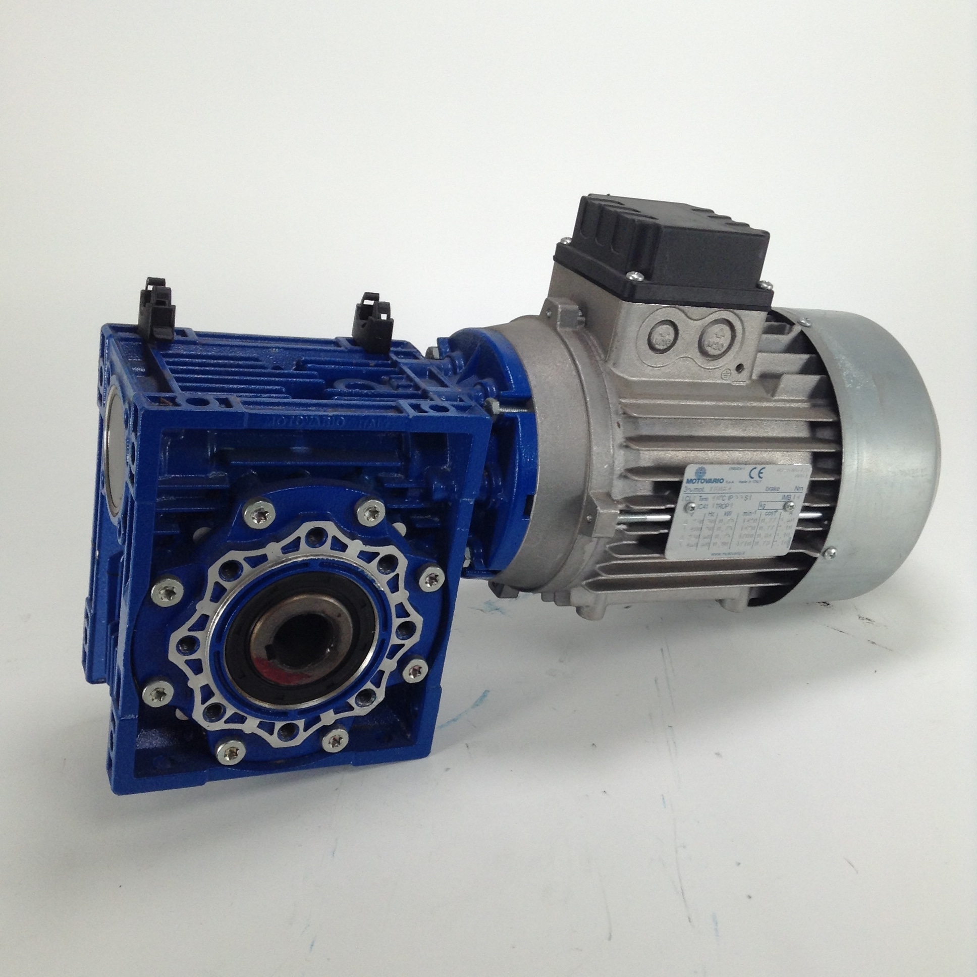 Motovario NMRV 063 reducer i:20 + 3ph motor TB0B4 1420 rpm 0.75kW NEW NMP
