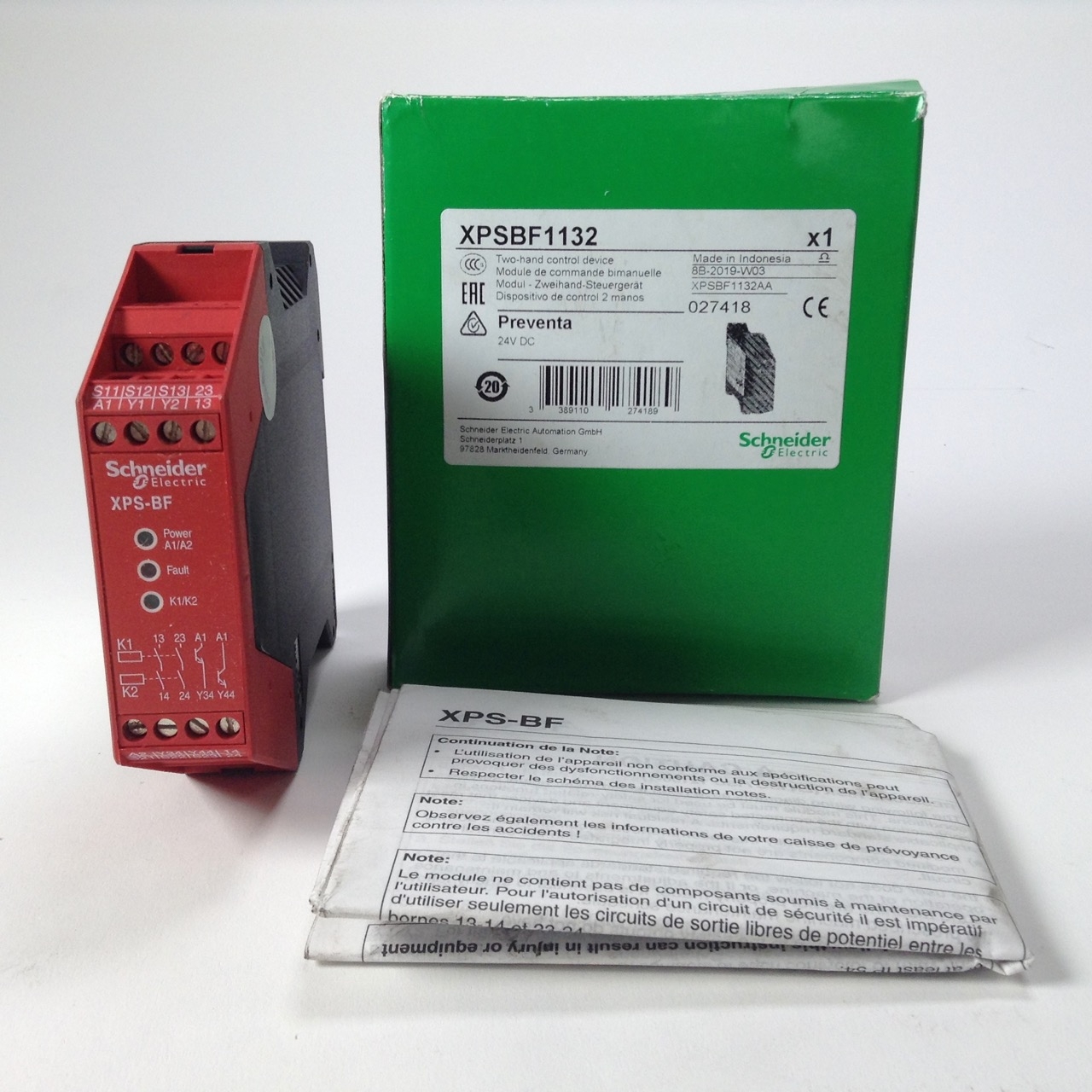 Schneider Electric XPSBF1132 Module XPSBF two-hand control device New NFP