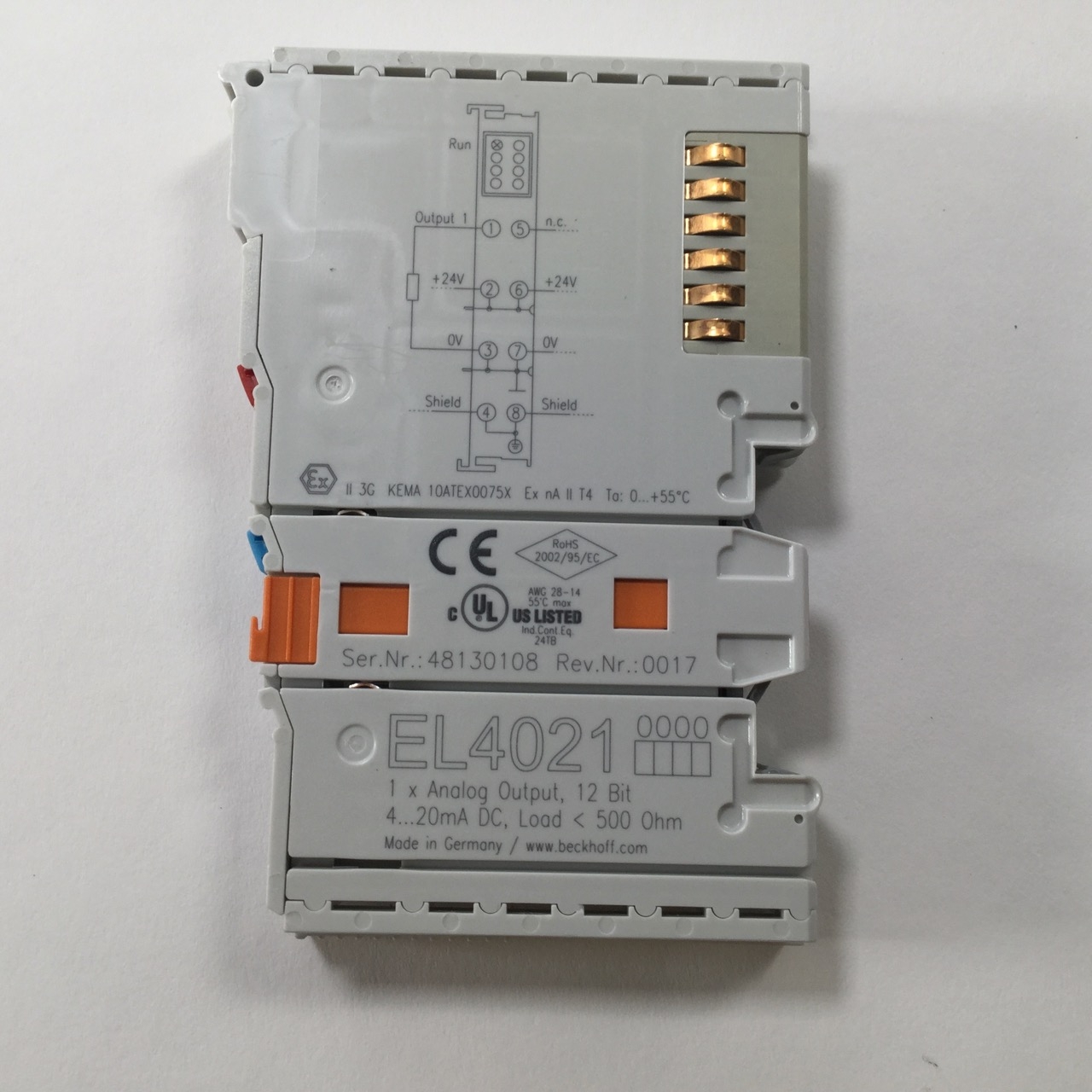 Beckhoff EL4021 1-channel analog output terminal Used UMP