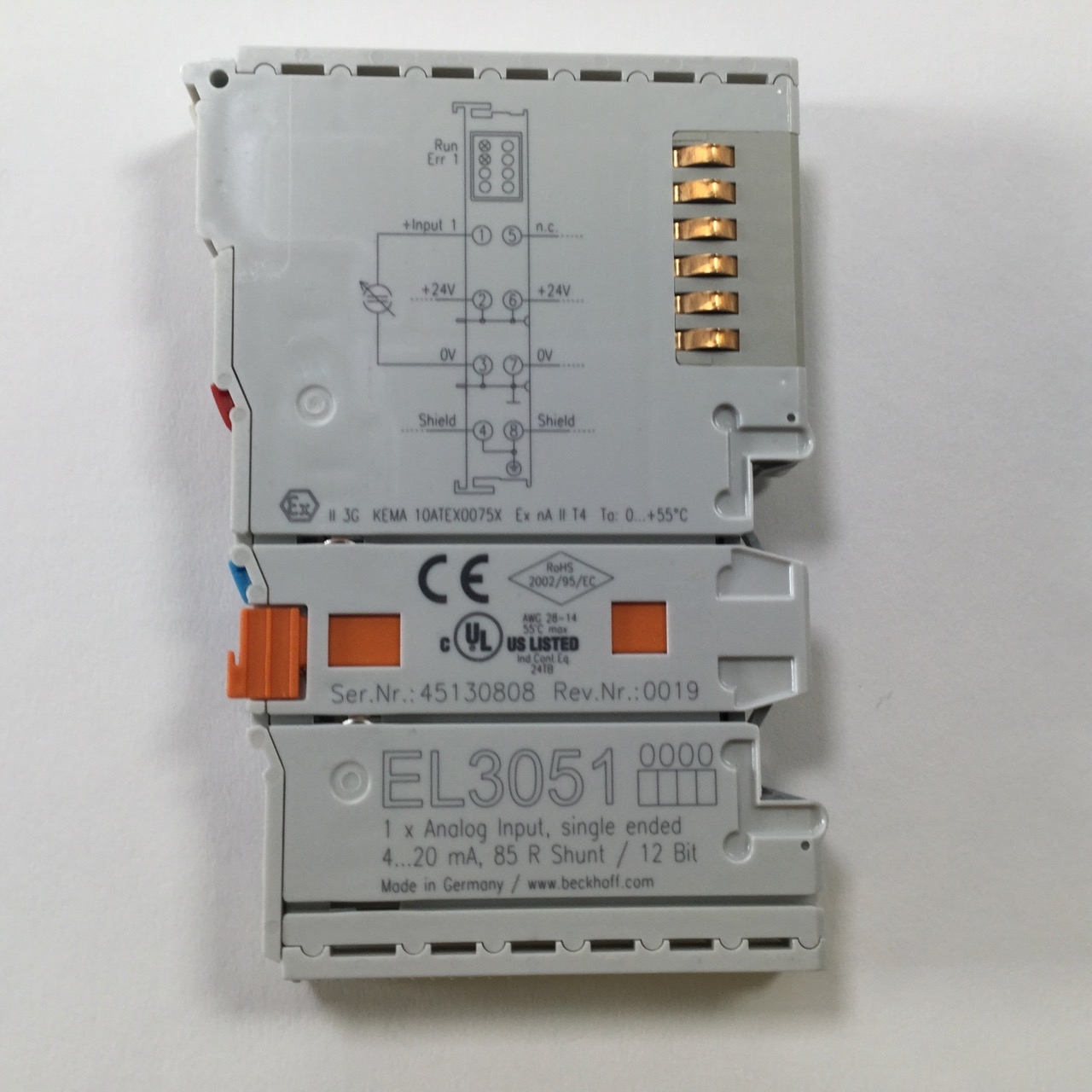 Beckhoff EL3051 1-channel analog input terminal single ended Used UMP (4pieces)
