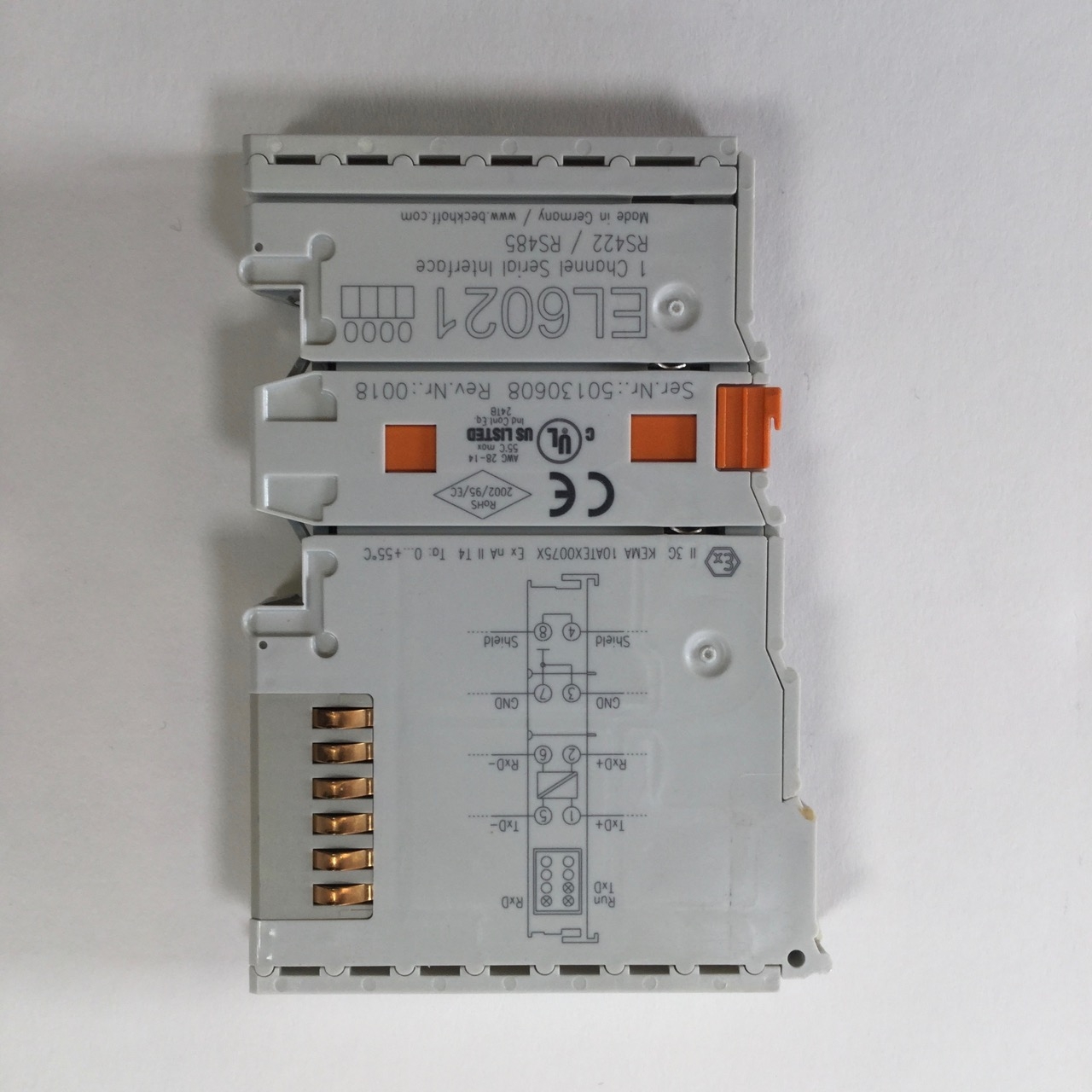 Beckhoff EL6021 1 channel serial interface RS422 / RS485 Used UMP