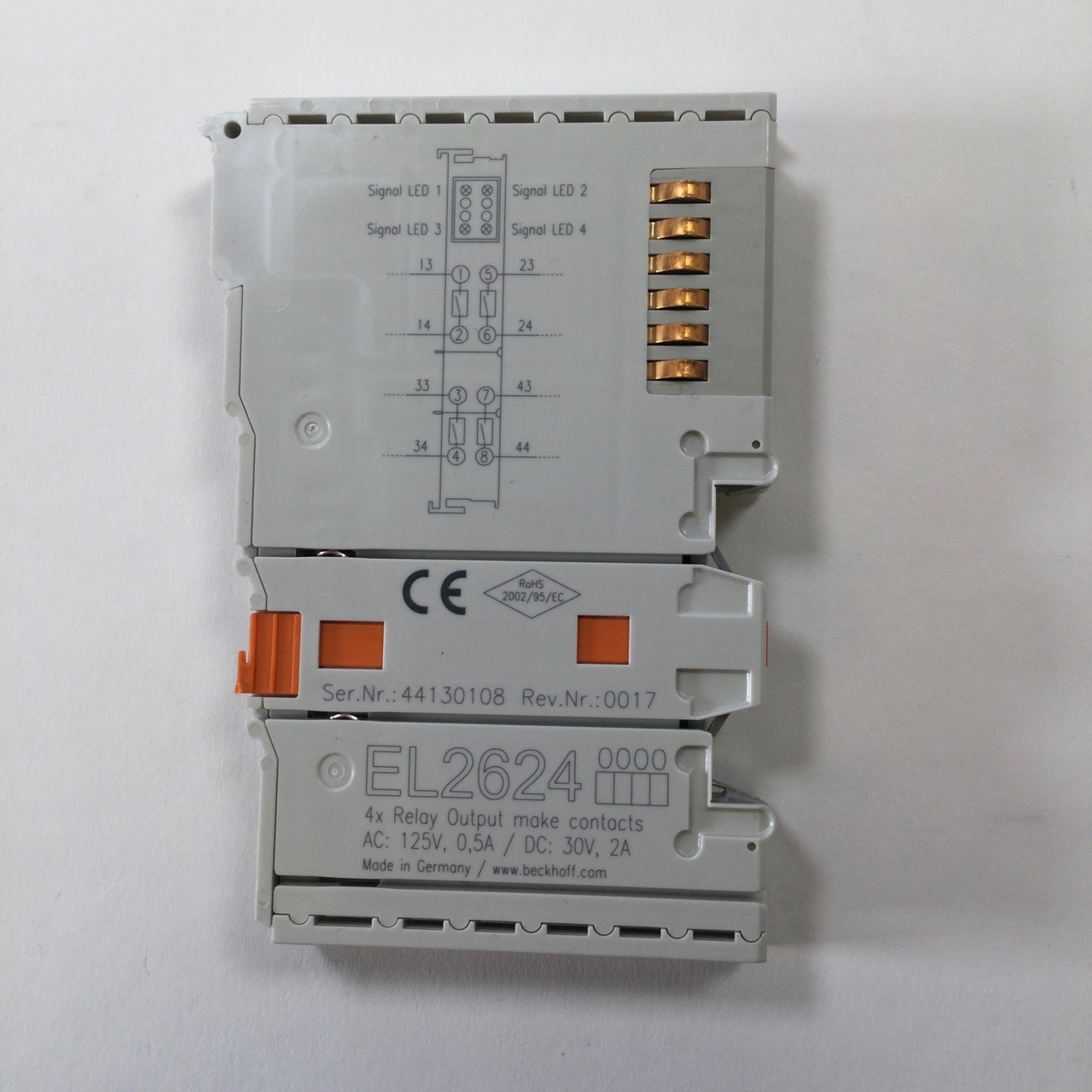 Beckhoff EL2624 4-channel relay output terminal 125 V AC Used UMP