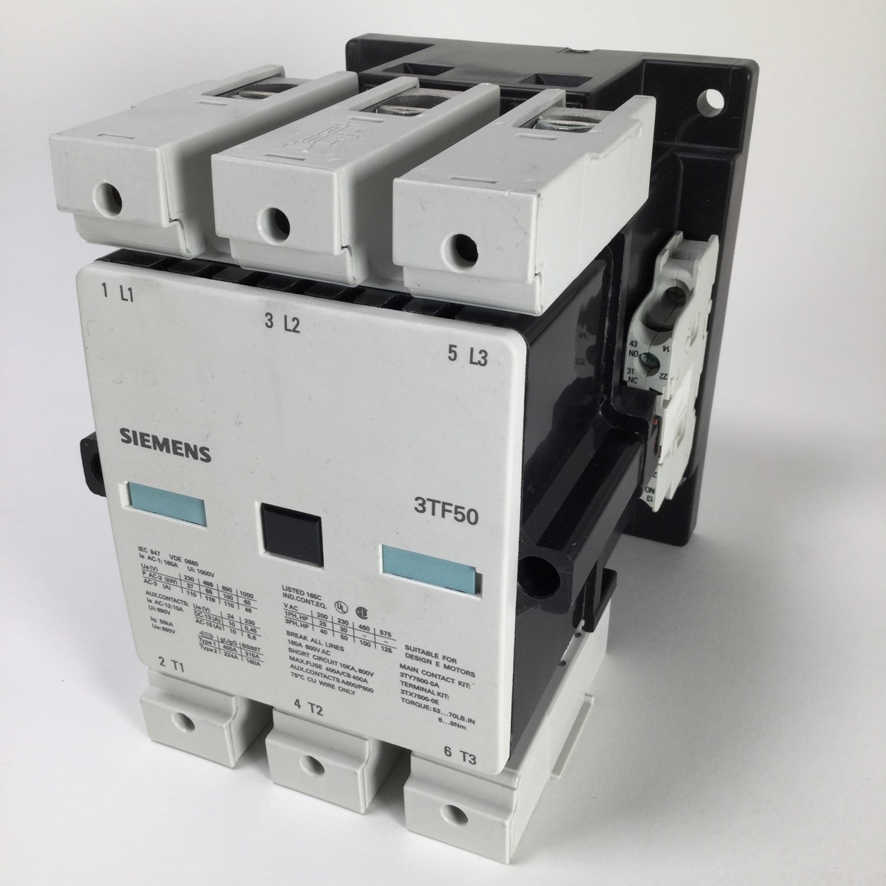 Siemens 3TF50 22-0AC2 Schutz Contactor 3TF50 55kW 3ZX1012-0TF06-1AA2 ...
