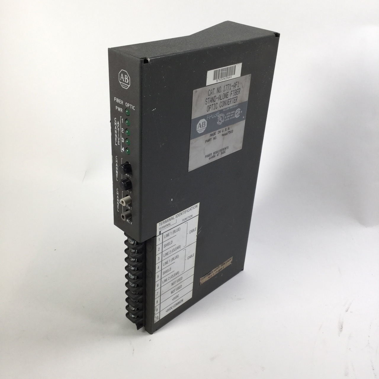 Allen-Bradley 1771-AF1 A-B Fiber Optic Converter Used UMP