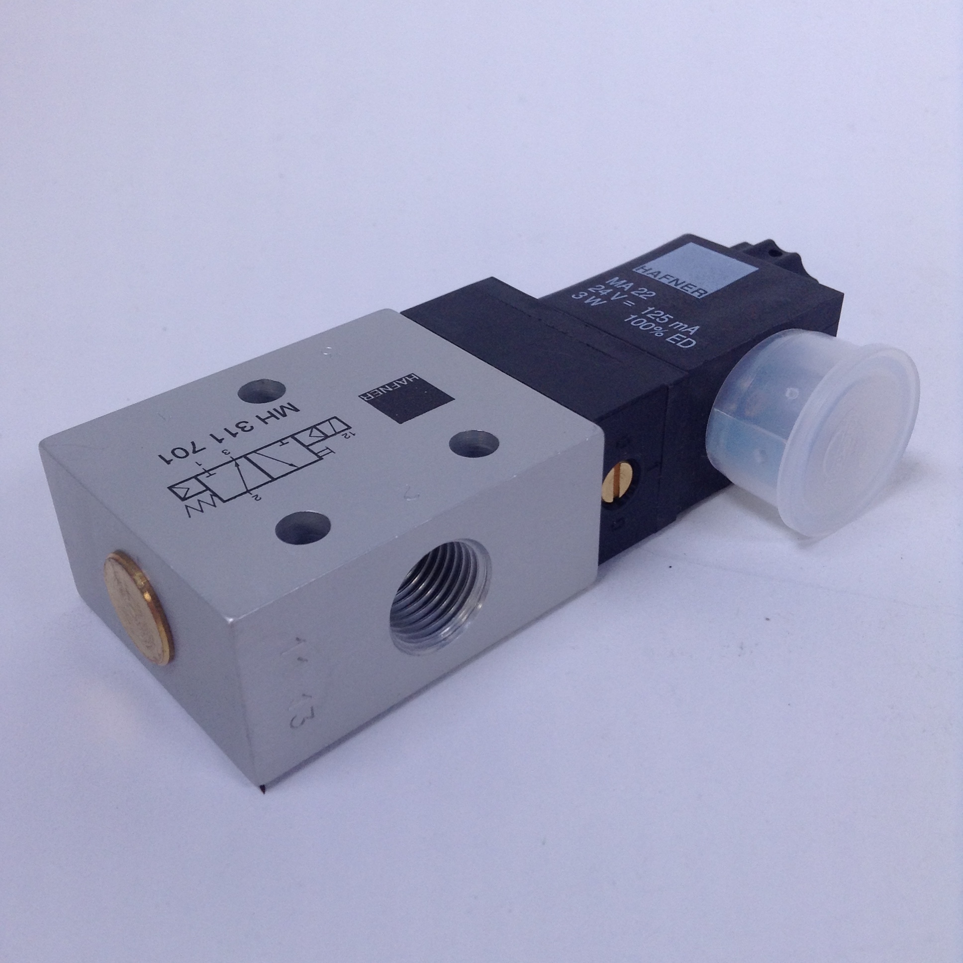 Hafner MH 311 701 3/2 wegeventil way valve 24V 3W 125mA NEW NMP